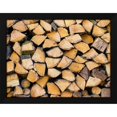 Assaf Frank 14x12 Black Modern Wood Framed Wall Art Titled - Wood logs ...