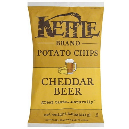Kettle Brand Cheddar Beer Potato Chips, 8.5 oz, (Pack of 12) - Walmart.com