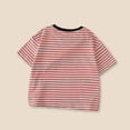 Boys Tops Summer Striped Tee for Kids Casual Loose Fit Short Sleeve ...