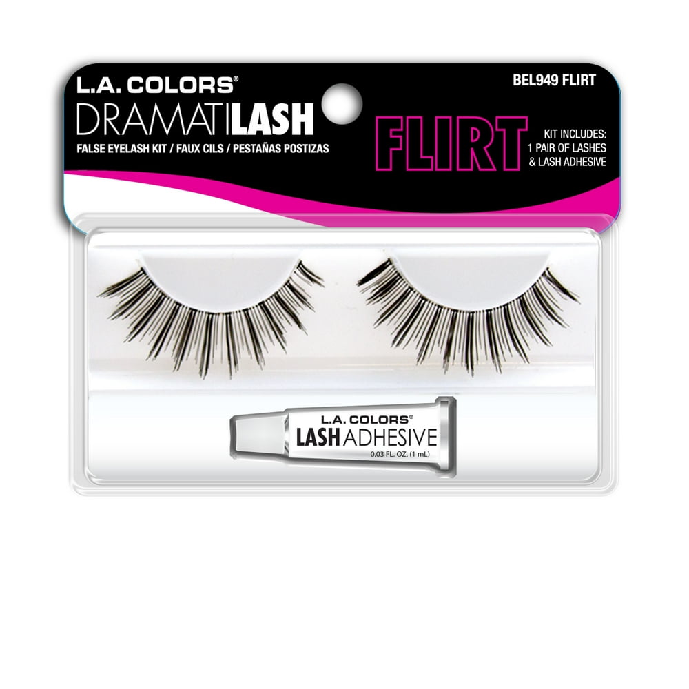 LA Colors Dramatilash False Eyelash Kit with Glue Kit - Walmart.com ...