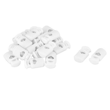 Uxcell Spring Cord Lock Plastic Cord Stopper End Fastener Double Hole ...
