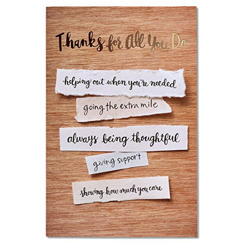 American Greetings Appreciated Thank You Card with Foil - Walmart.com ...