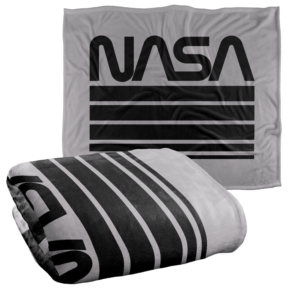 NASA Worm Logo Stripes Officially Licensed Silky Touch Super Soft Throw ...