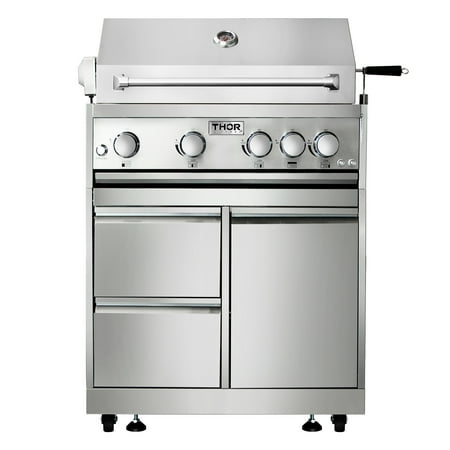 Thor Kitchen 32 Inch 4-Burner Gas BBQ Grill with Rotisserie in ...
