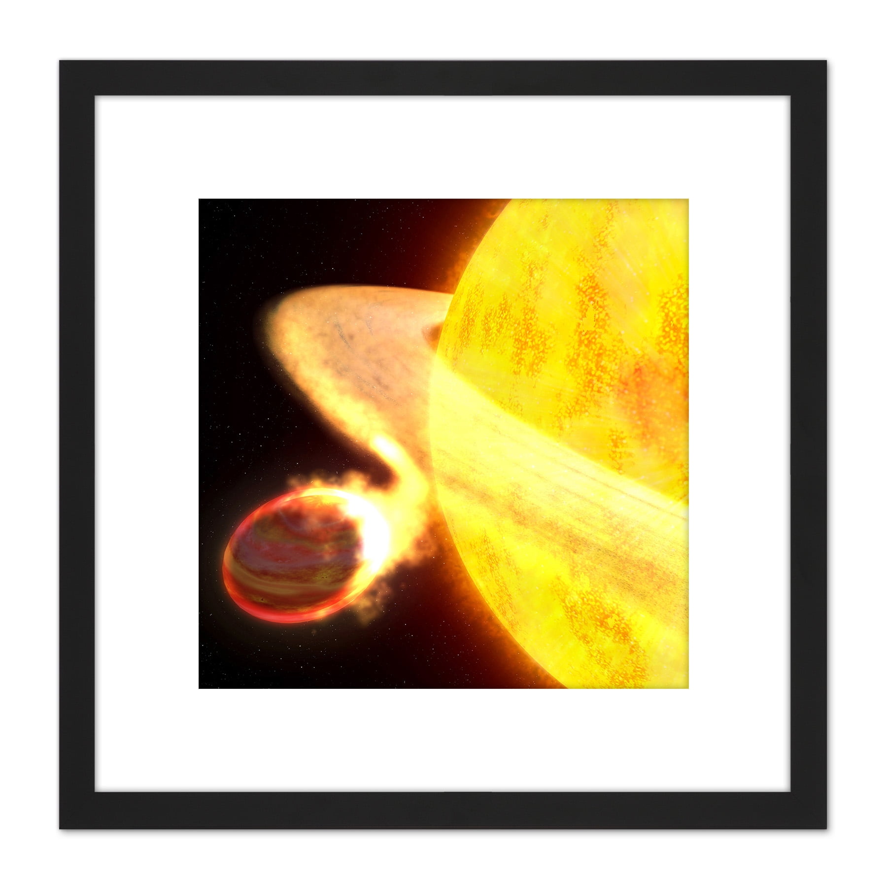 Space NASA Planet WASP-12b Being Eaten By Star Concept 8X8 Inch Square ...