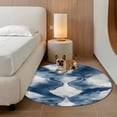 Blue White Wave Abstract Large Area Rugs for Bedroom Living Room, Soft ...