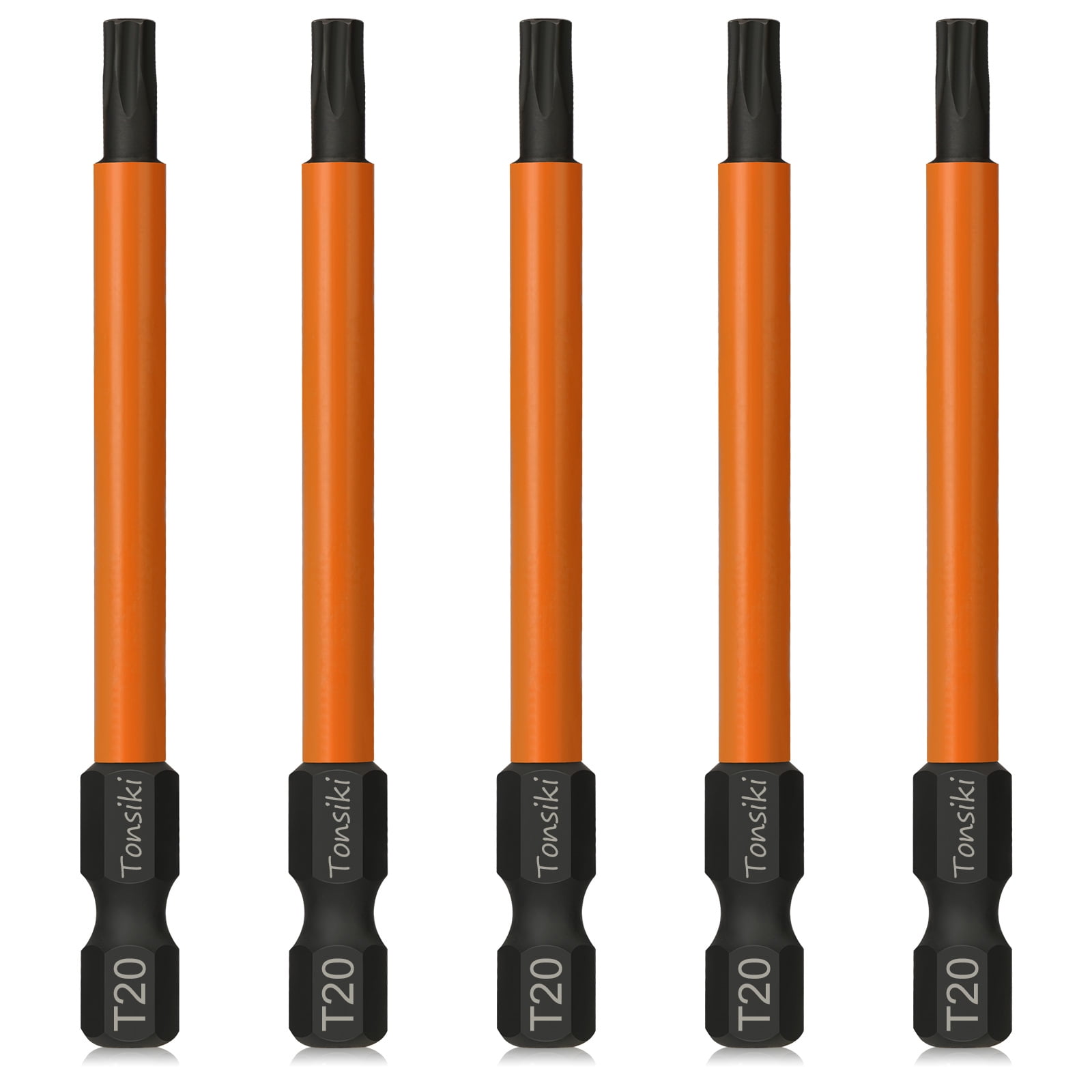 T20 Torx Bit Set,Tonsiki 5PCS Security Torx Screwdriver Bits,Tamper Resistant Star Bit with ...