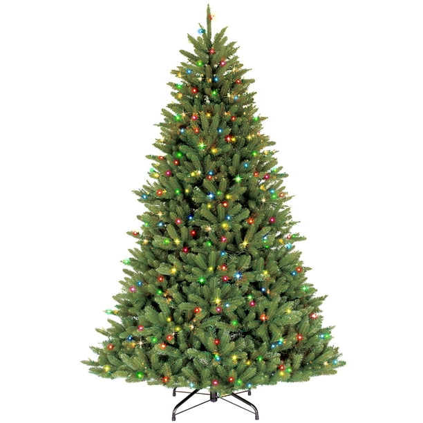 Puleo International 7.5 ft. Pre-Lit Fraser Fir Artificial Christmas ...