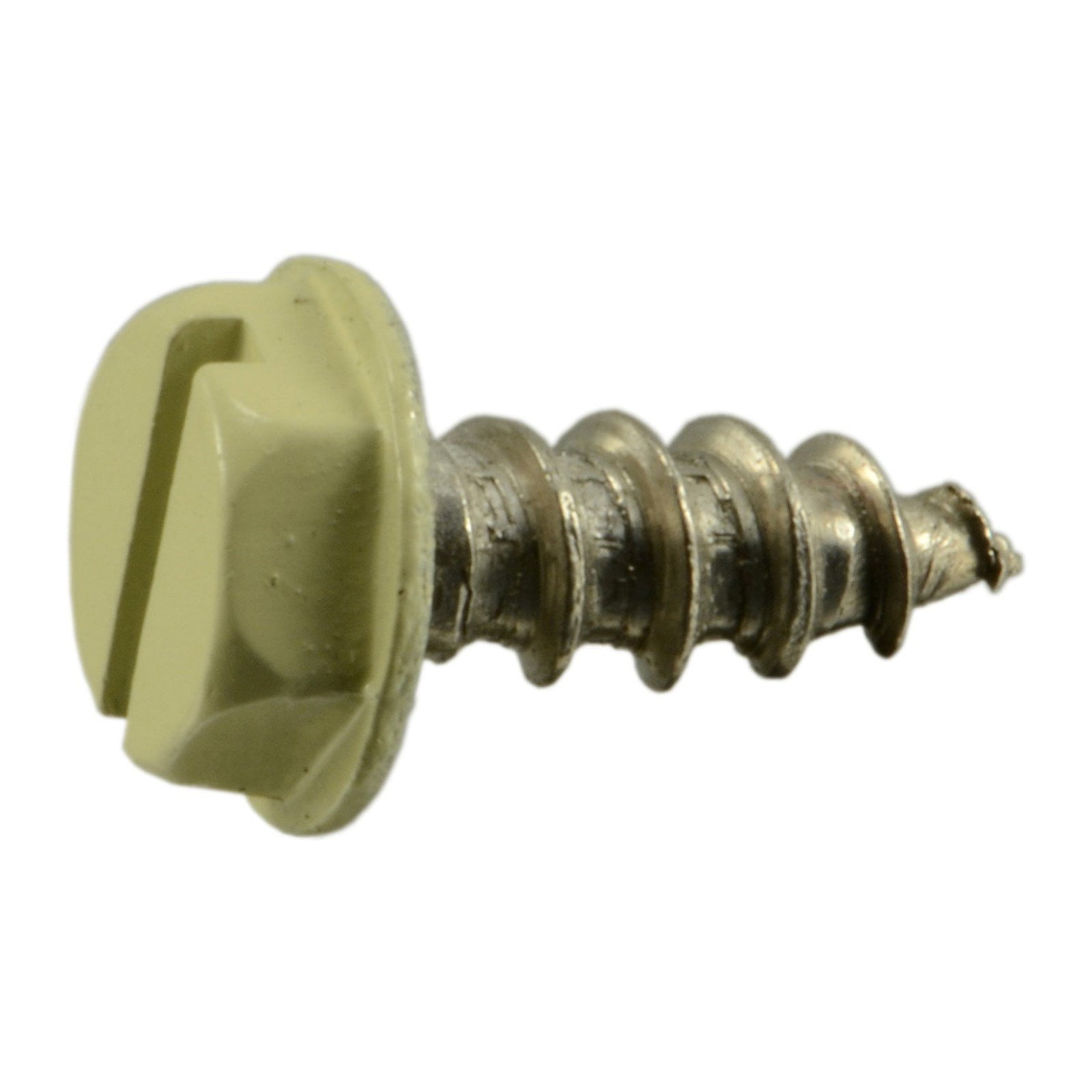 #10 x 1/2" Beige 18-8 Stainless Hex Head Sheet Metal Screws (40 pcs ...