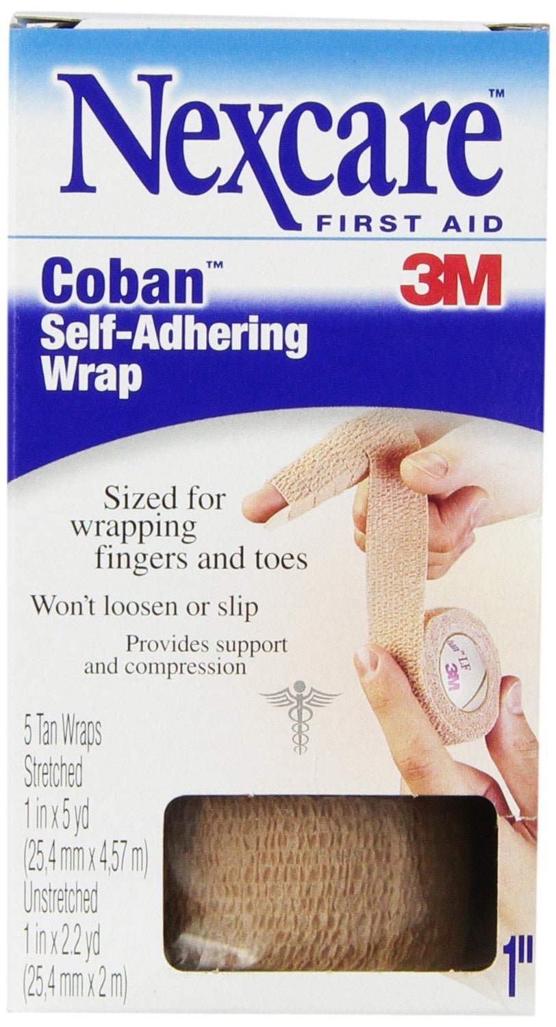 Coban Compression Bandage NonWoven Material / Elastic Fibers, 1 Inch X ...
