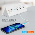 2pcs Edge Clip Desktop Power Strip, Multi-Functional with USB-C Fast ...