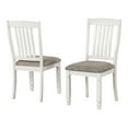 Furniture of America Lloya Solid Wood Indoor Side Chairs, Rustic White ...