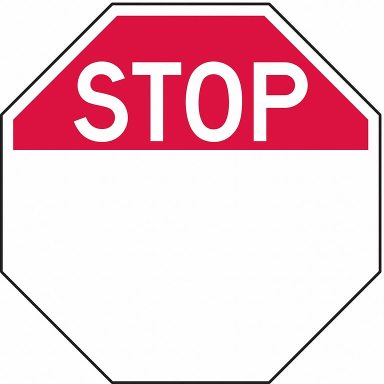 Blank Stop Sign No Background