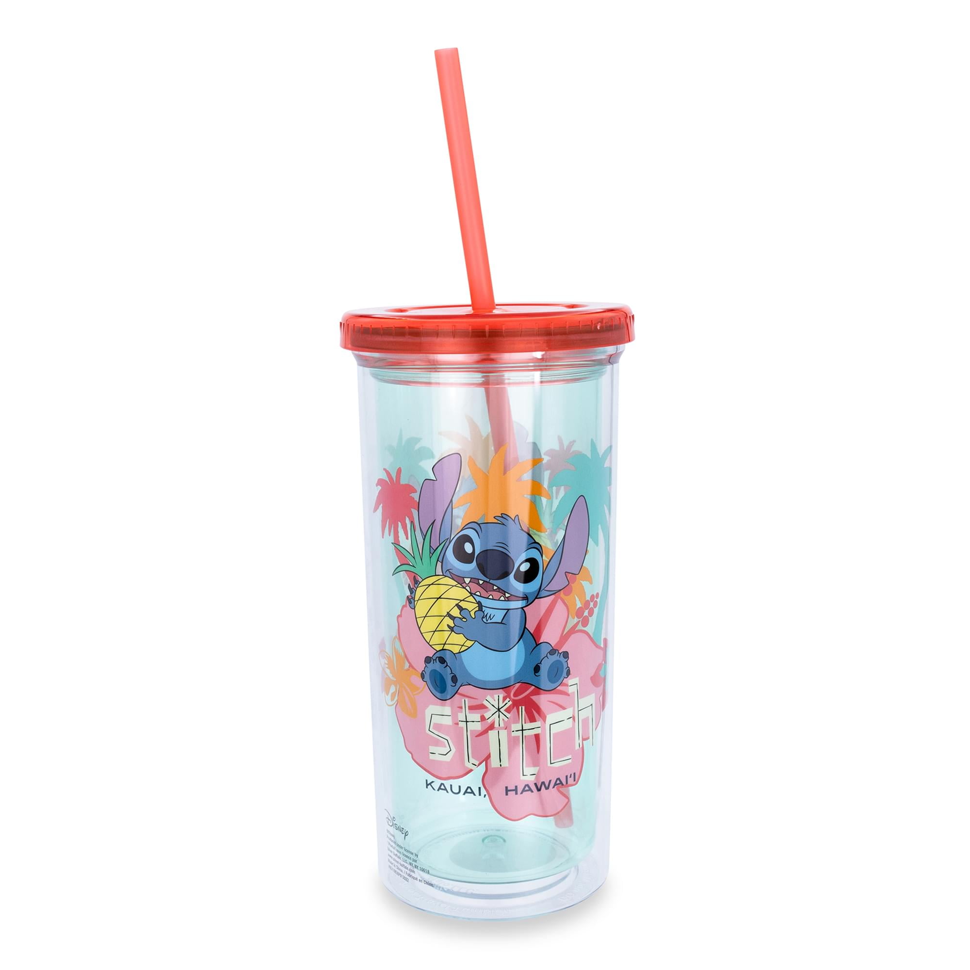 Disney Lilo & Stitch "Kauai, Hawaii" Tropical Carnival Cup with Lid and ...