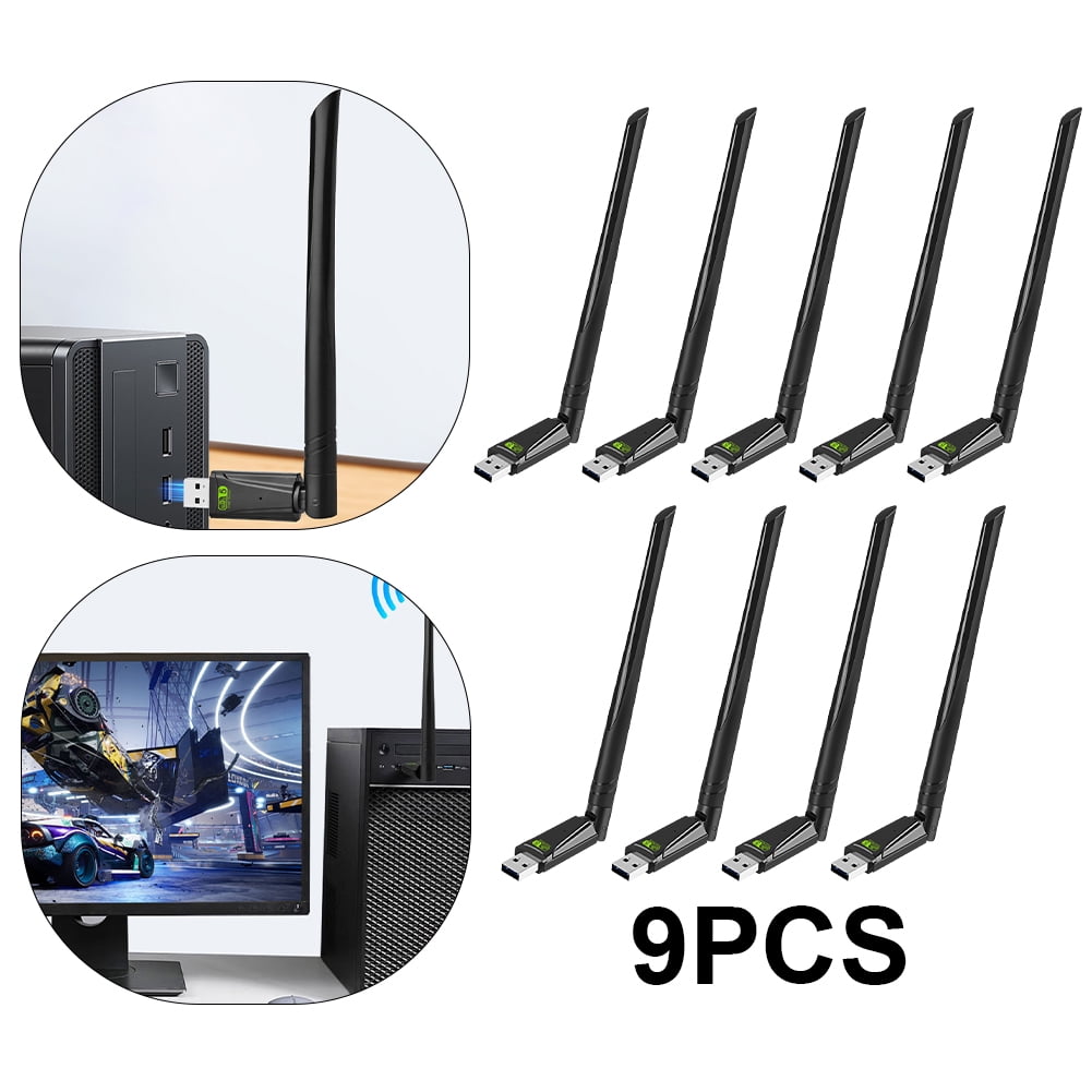 Tarjeta Red Dongle Inalámbrica 650Mbps Adaptador USB Receptor Antena ...