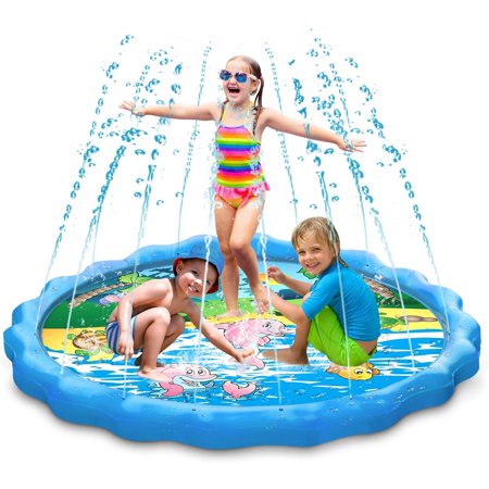 Sprinkler for Kids, Sprinkler & Splash Pad 59" Outdoor for Toddler ...