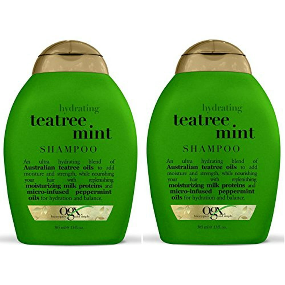 Ogx Hydrating Shampoo Tea Tree Mint 13 Oz (Pack Of 2) - Walmart.com ...