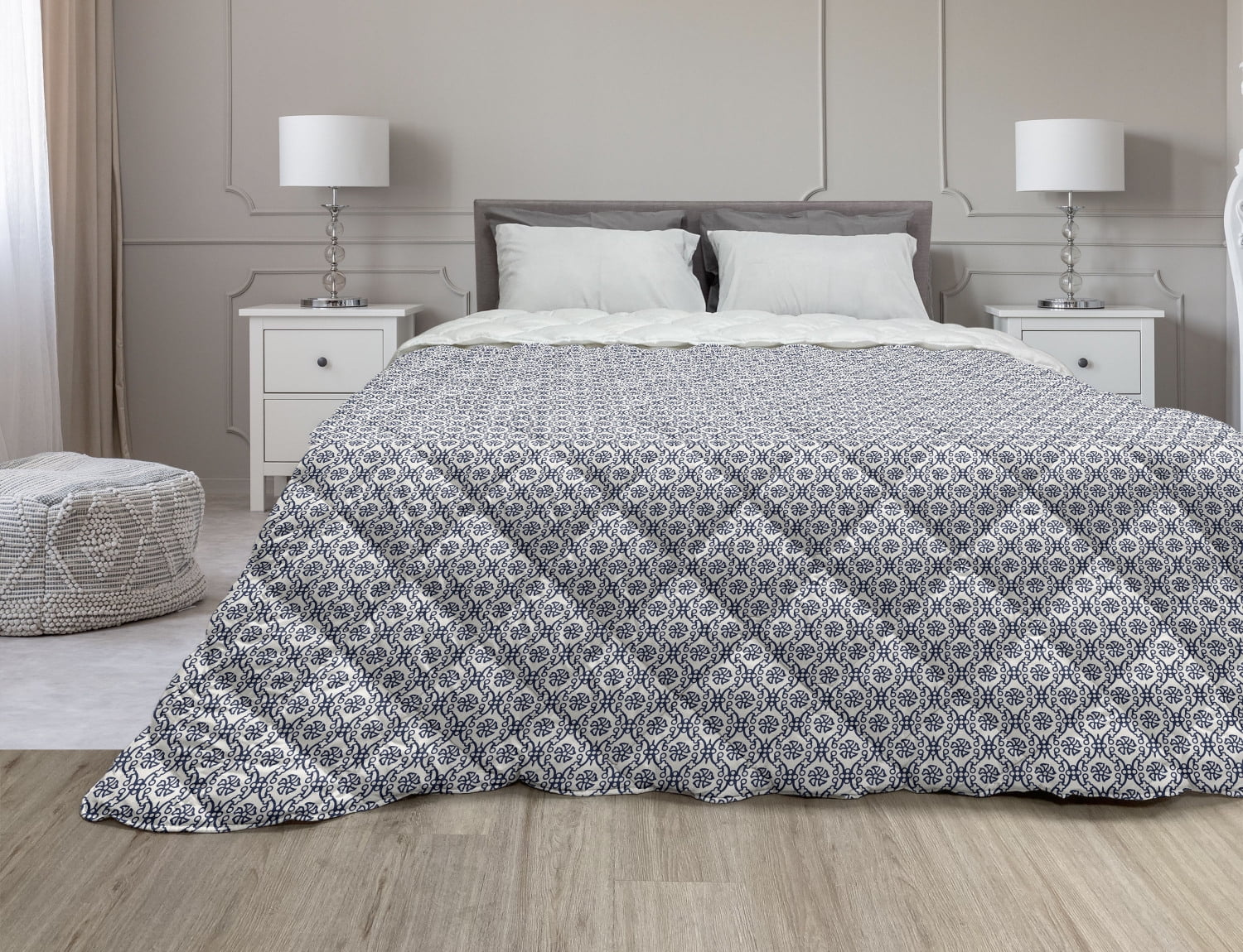 Muted Colors Down Alternative Comforter, Illustration of Flourishing ...