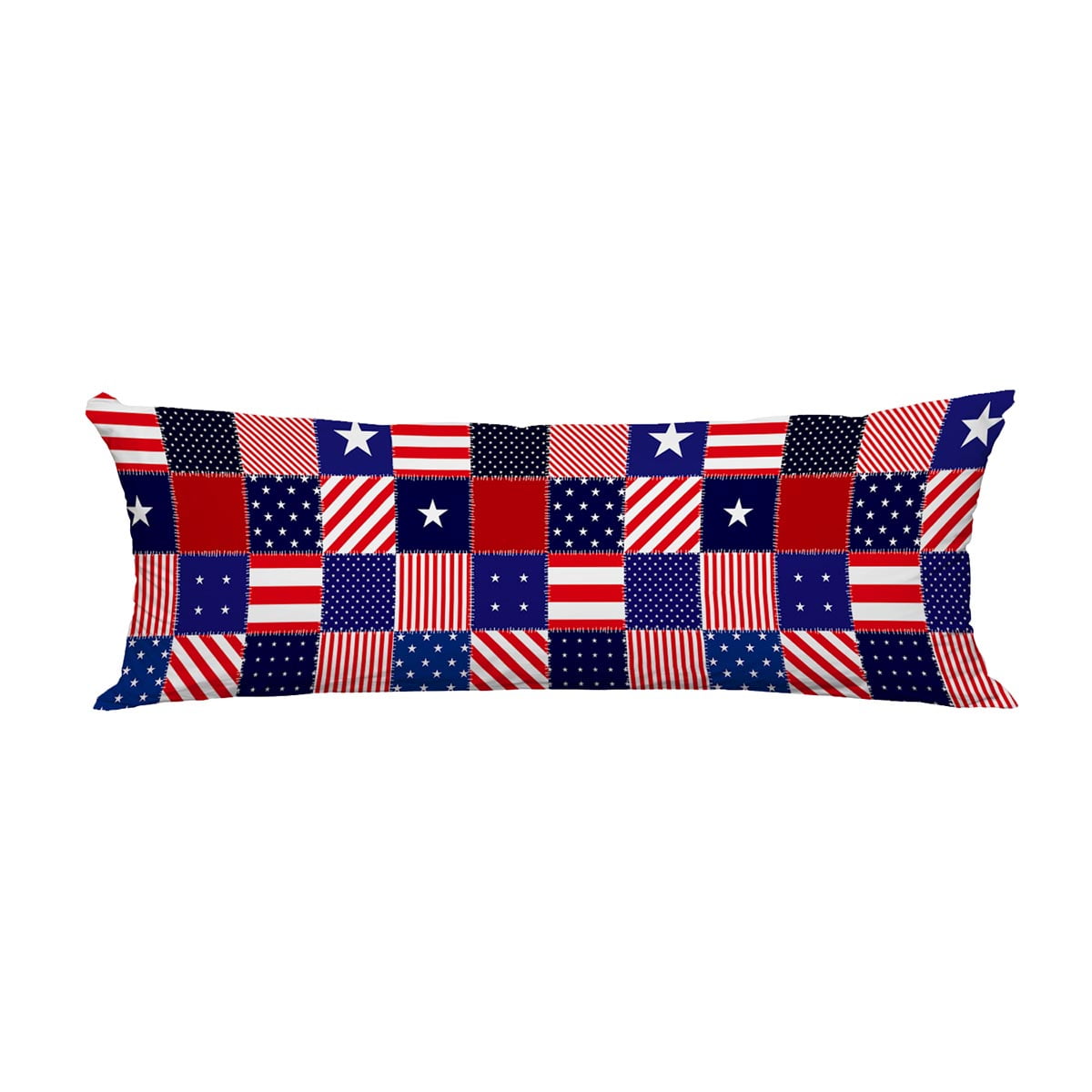PKQWTM Patchwork Of American Flag Long Body Pillow Case Cover Pillow ...