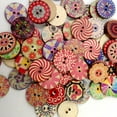 menolana 100 Pieces Assorted Round Wooden Buttons, 20mm Diameter ...