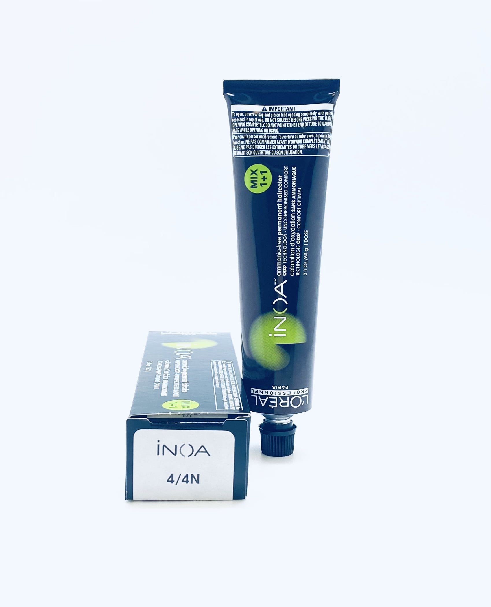 INOA Ammonia Free Permanent Hair Color 4/4N 2.1oz/60g - Walmart.com