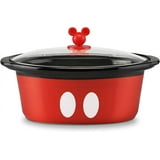Disney Mickey Mouse Slow Cooker Crockpot, 6 qt, Multicolor with 4 ...
