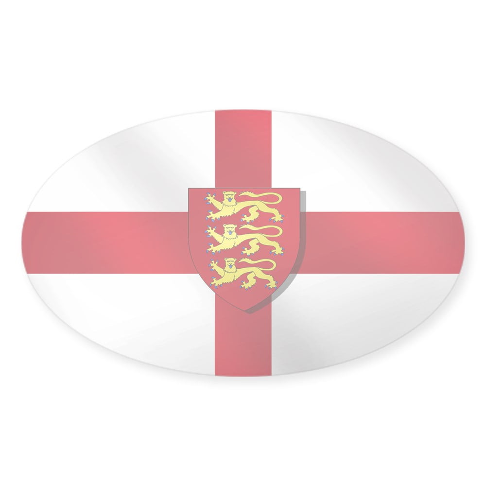 CafePress - England Three Lions Flag - Sticker (Oval) - Walmart.com