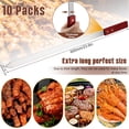 10 PCS Kabob Skewers 23.6" Flat Stainless Steel BBQ for Grilling Meat ...