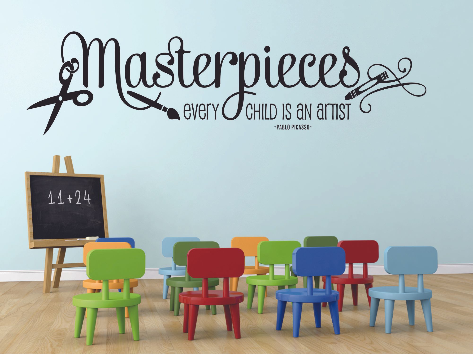 Custom Wall Decal Sticker : Masterpieces. Every Child Is An Artist ...