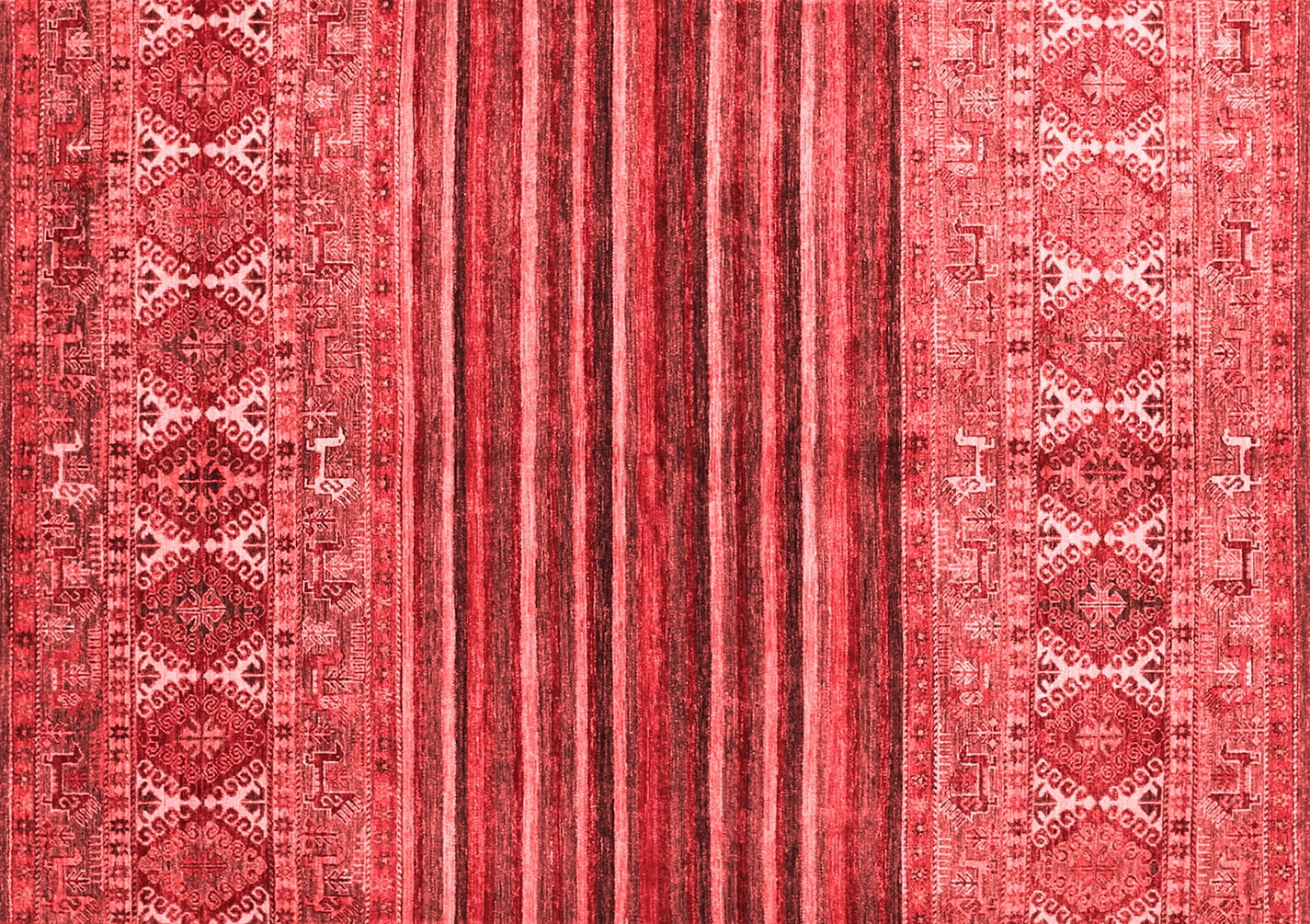 Ahgly Company Indoor Rectangle Abstract Red Contemporary Area Rugs, 2 ...