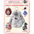 Bunny Keychain with Tin – Handmade Soft Plush Bunny Charm for Keys ...