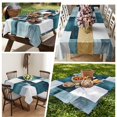 Abstract Bronze Color Block Table Cloth 52x70in, Waterproof Rectangle ...