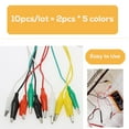 20PCS Preminum Crocodile Alligator Clips Electrical, 5 Colors Jumper ...