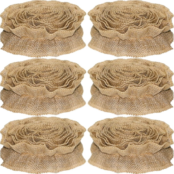 Christmas Tree Ribbon Garland Burlap Ribbon Garland 9 Ft X 6 Rolls ...