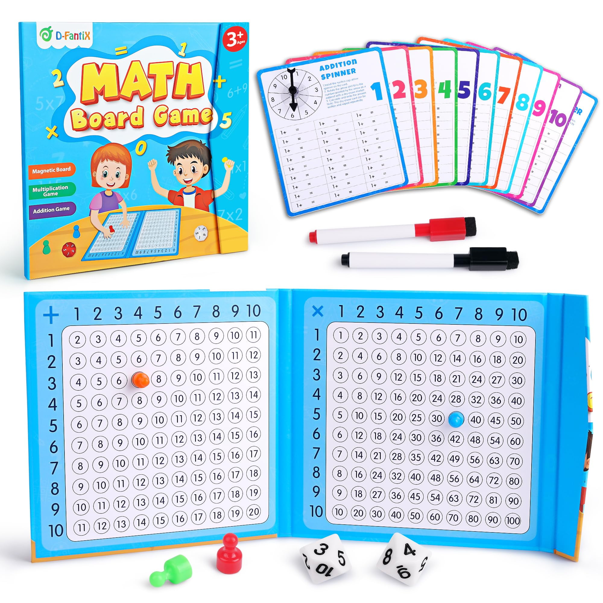 Tablero de juego matemático D-fantix Suma y multiplicación magnética ...