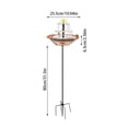 Solar Fountain Bird Bath, Glass Birdbath with Metal Stand, Upgraded ...