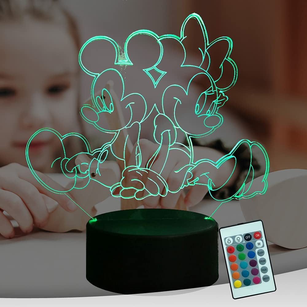 Click here for Fybto Mickey Minnie Mouse 3d Led Night Light Mice... prices