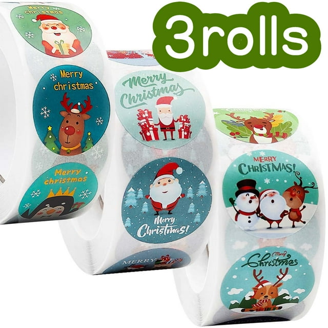 Christmas Gift Tags Stickers Merry Christmas Stickers Xmas Decorative ...