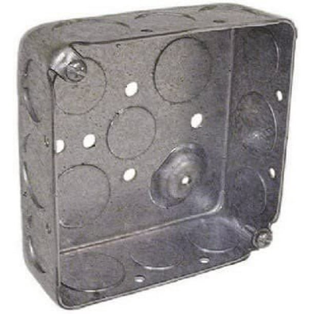 Hubbell Raco 8192 4" Square 1.5" Deep Drawn With Conduit Knock Outs Box ...