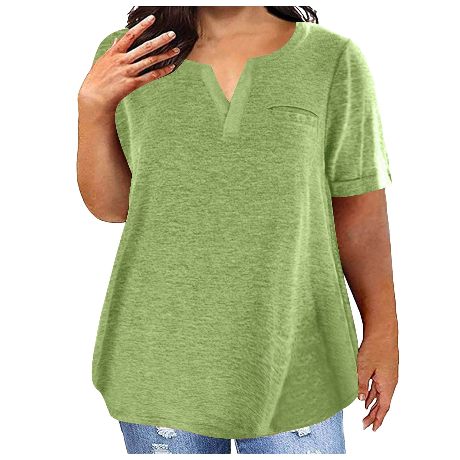 Click here for Laonim Womens Short Sleeve Solid Color Large Size... prices