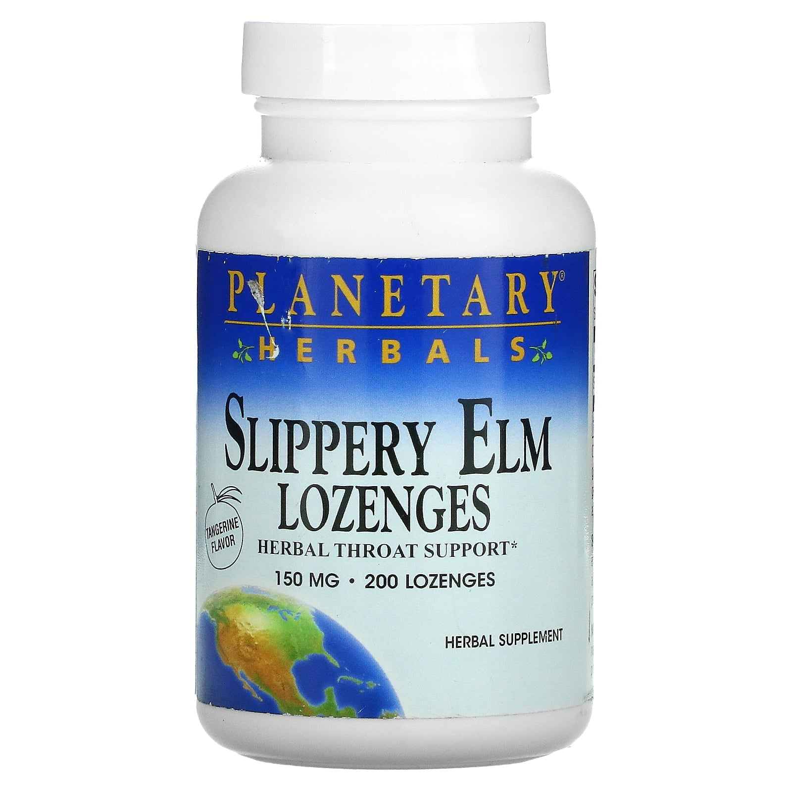 Slippery Elm Lozenges, Tangerine , 150 mg, 200 Lozenges, Planetary ...