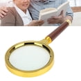 BOKYAN Handheld Magnifying Glass with Ergonomic Wooden Handle, 3.15 ...