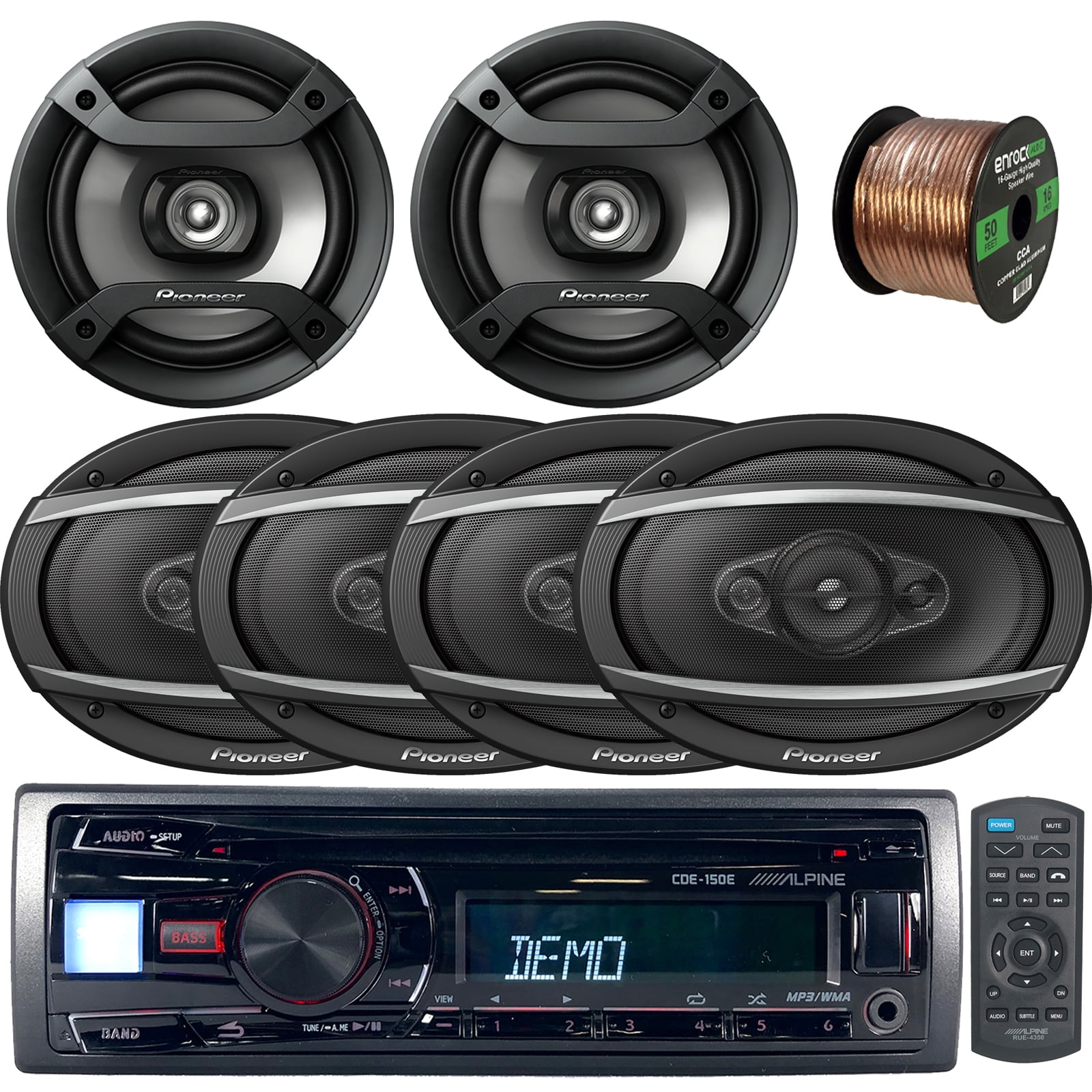 Alpine CDE-150E Single DIN CD Player USB AUX Radio Stereo Car Audio ...