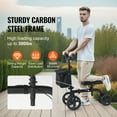 KFFKFF Folding Knee Scooter,Carbon Steel Maneuverable Leg Mover with ...