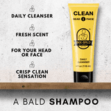 Bee Bald CLEAN Daily Head & Face Cleanser, Refreshes and Thoroughly ...