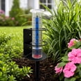 Outdoor Garden Rain Gauge, Patio Rain Gauge with Dual Use Metal Bracket ...