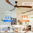 Tower Fan 72 Inch wood Ceiling Fan with light, Low Profile Ceiling Fan ...