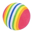 1.7 Inch EVA Cat Toy Ball Rainbow Striped Self-Entertainment ...