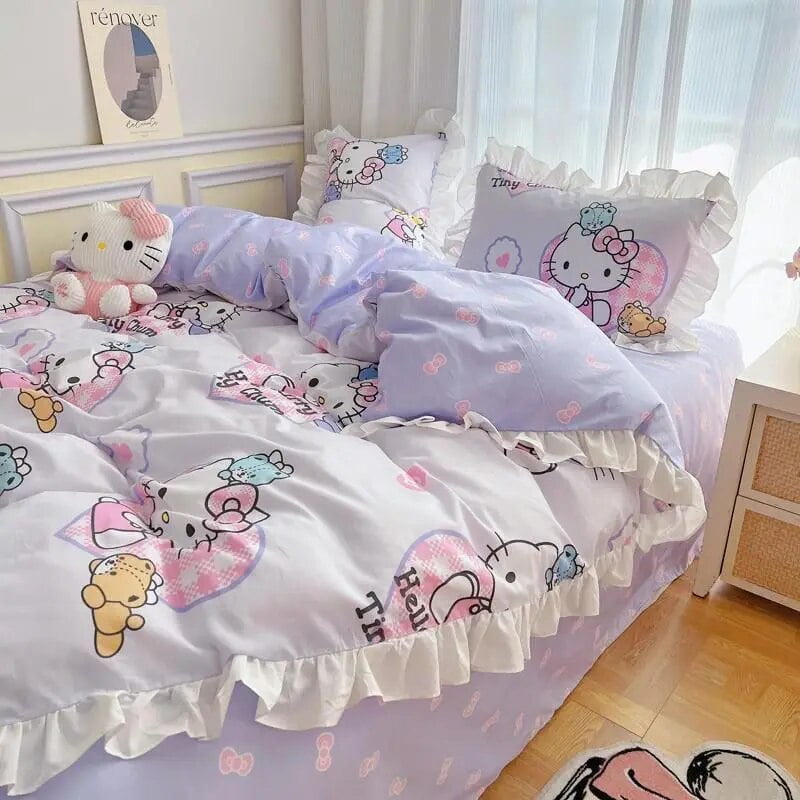 Click here for Lz Sanrios Bedding Four-Piece Set Kawaii Hello Kit... prices
