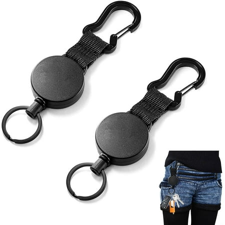 LuoHeng Retractable Keychain Heavy Duty Retractable Key Chain ...